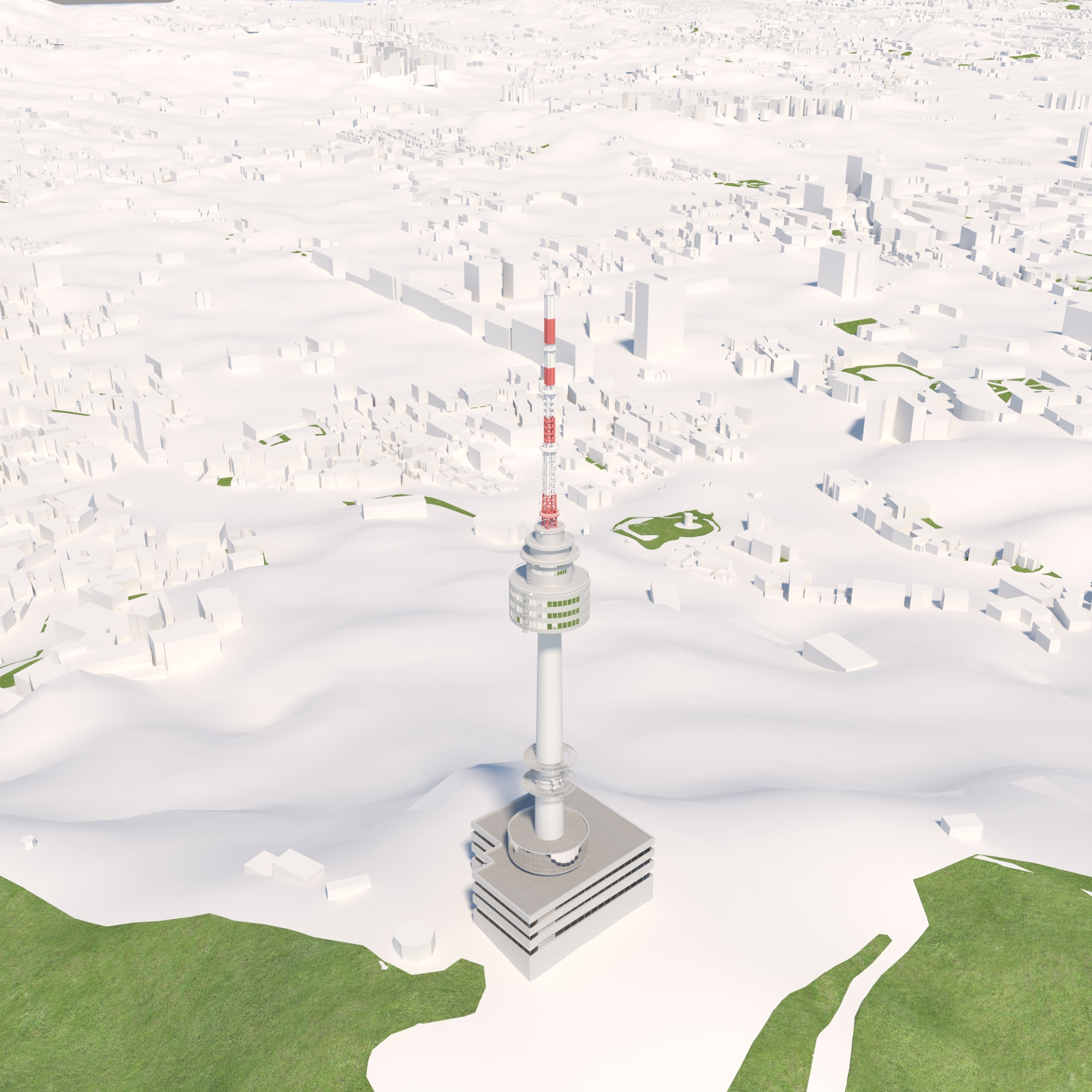 남산타워 서울과 환경 3D 모델 - TurboSquid 1786676