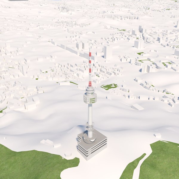 남산타워 서울과 환경 3D 모델 - TurboSquid 1786676