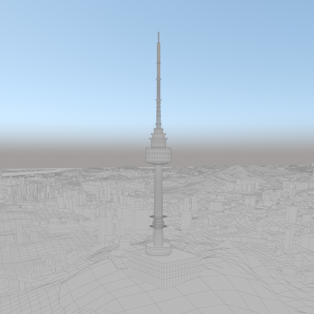 3D Namsan Tower Seoul and Environment model - TurboSquid 1786676