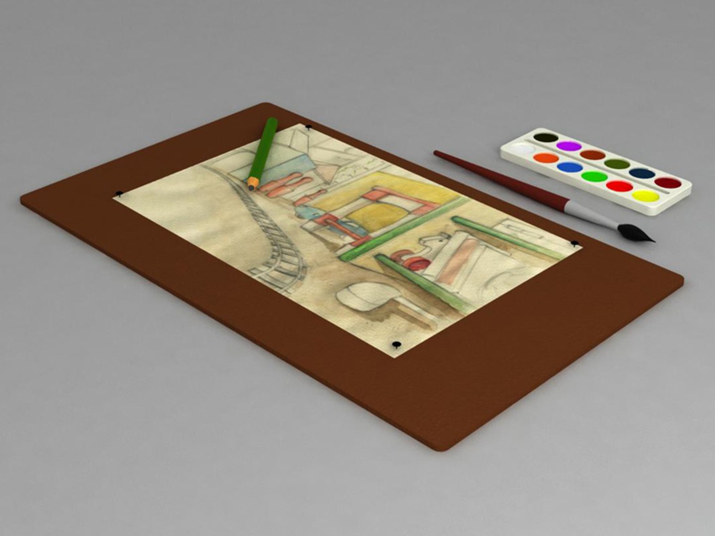 3d Drawing Complect Model