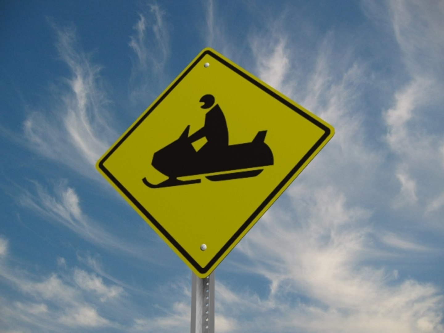Snowmobile Crossing Sign