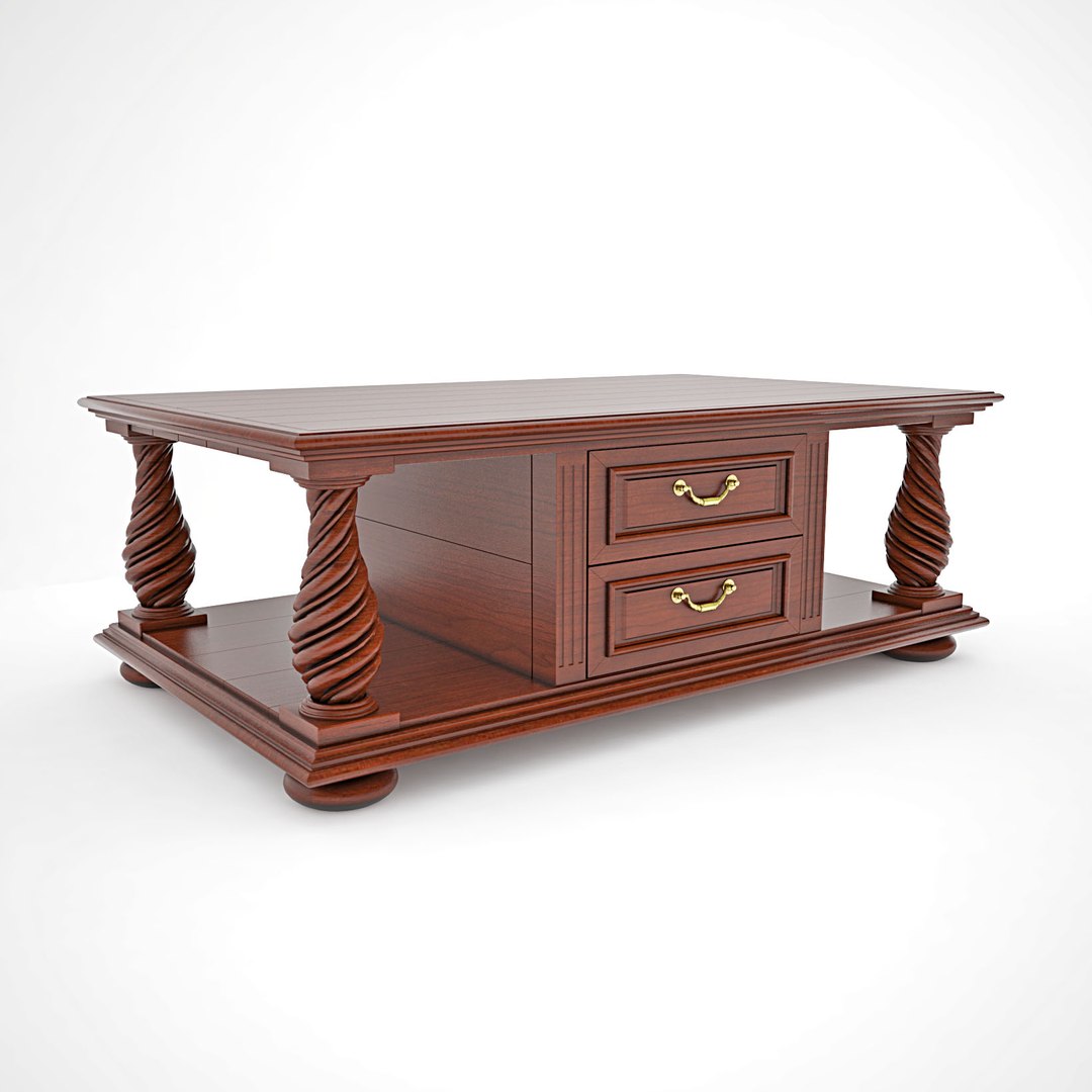 3d classic coffee table