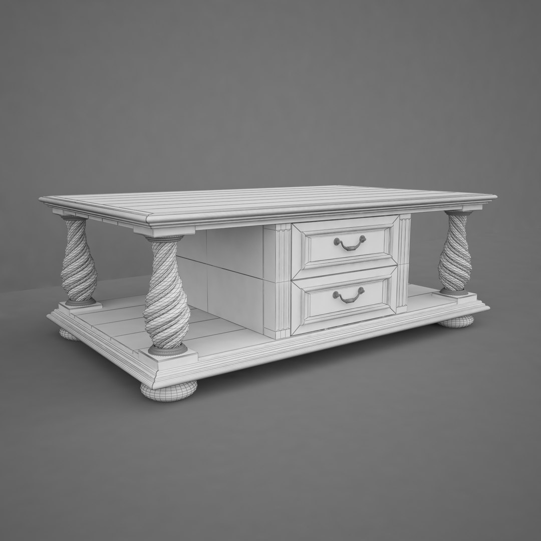 3d classic coffee table