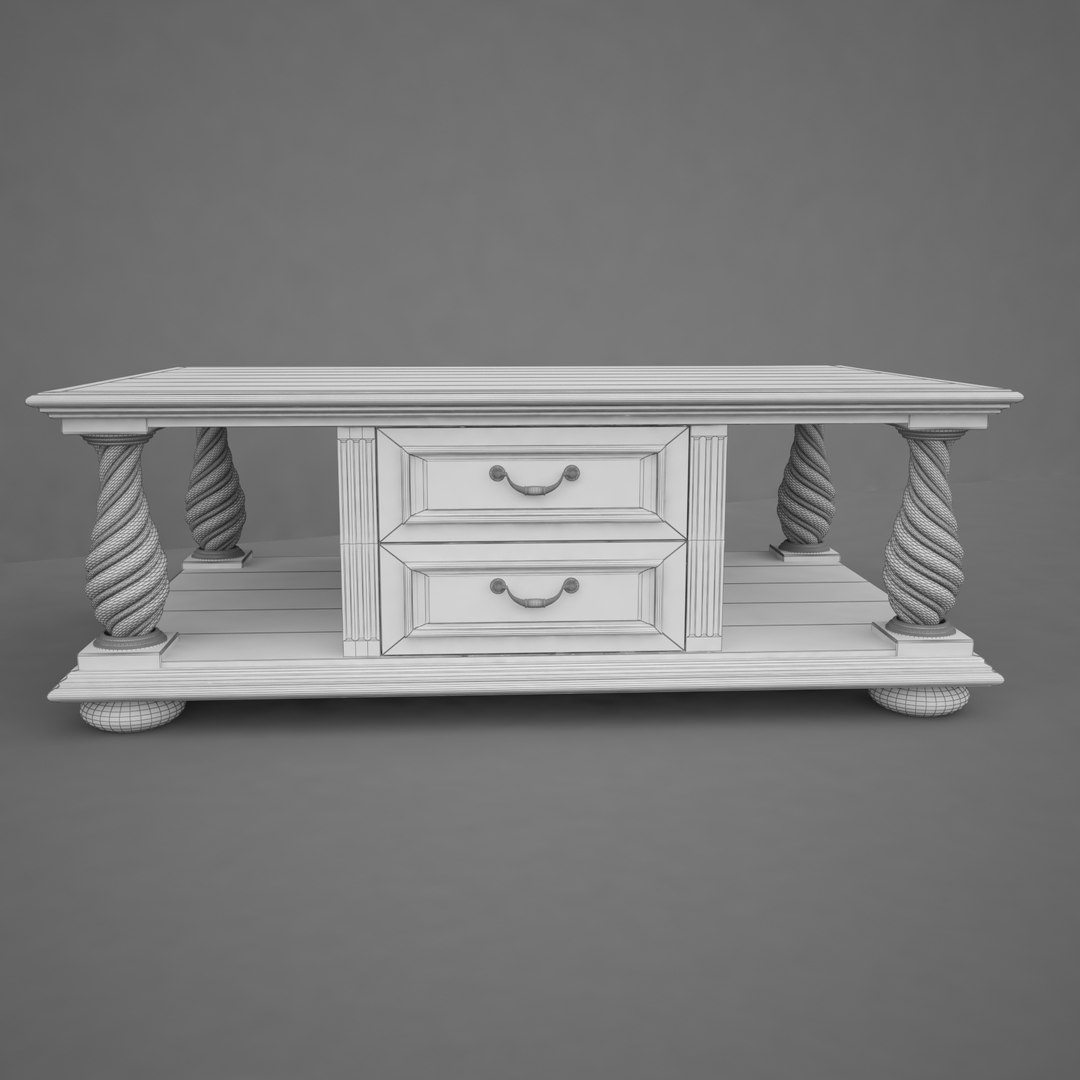 3d classic coffee table