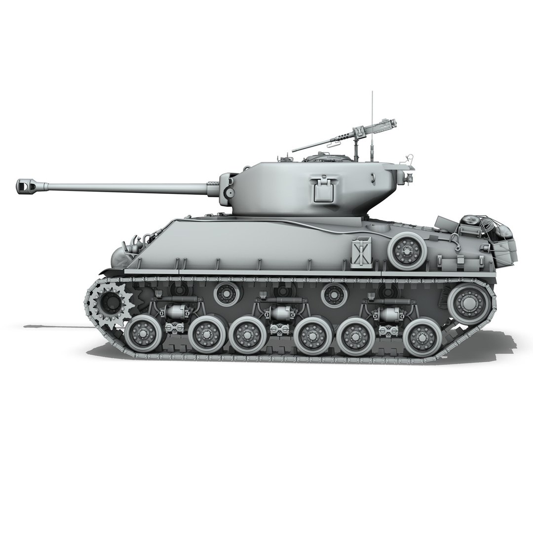 m4a3e8 sherman - easy 3d lwo