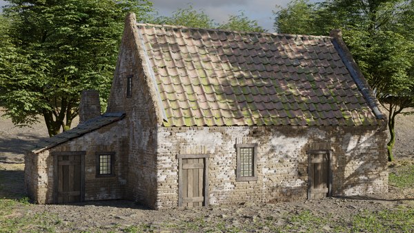 Farmhouse Blender Models for Download | TurboSquid