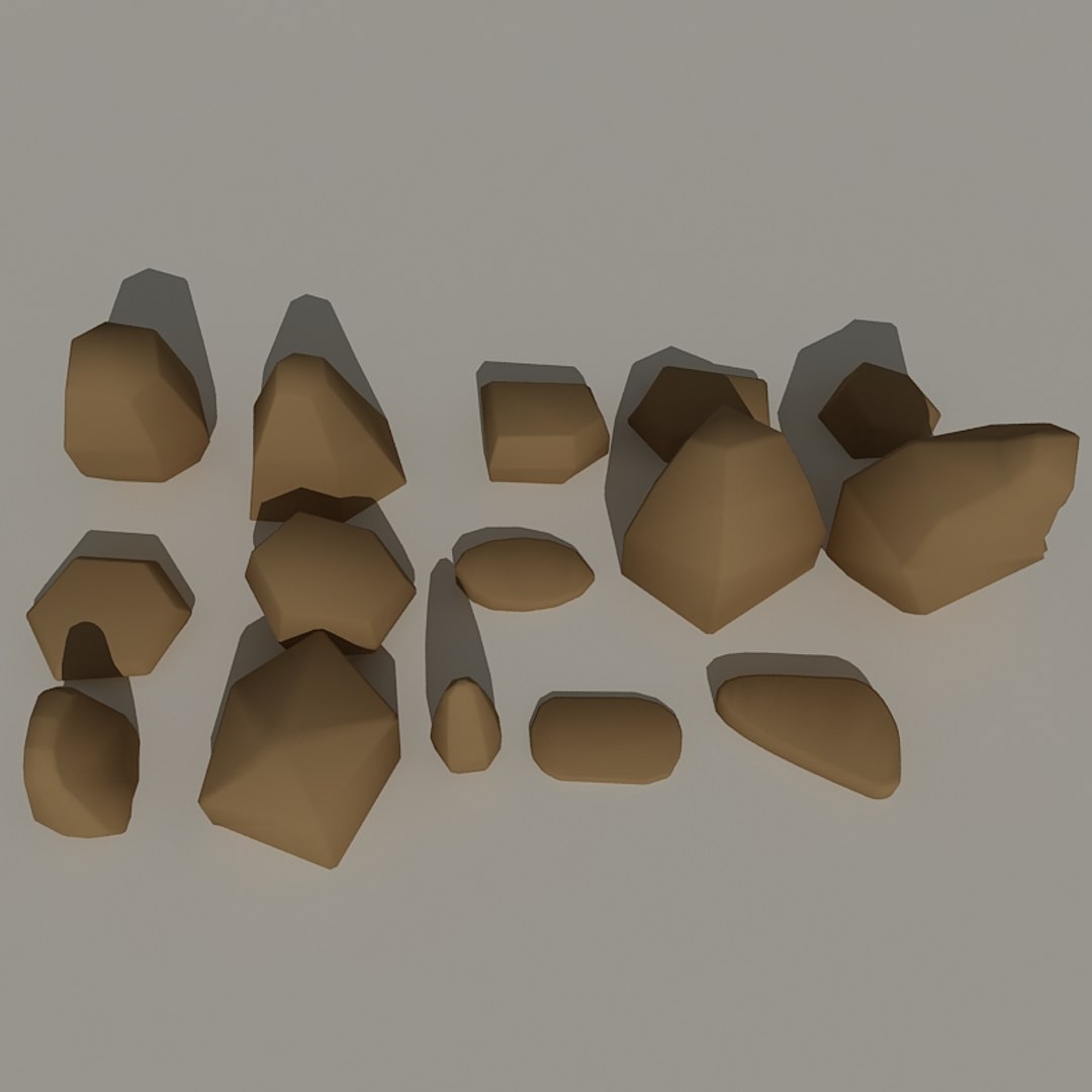 Cartoon Rock 3D Model - TurboSquid 1285385