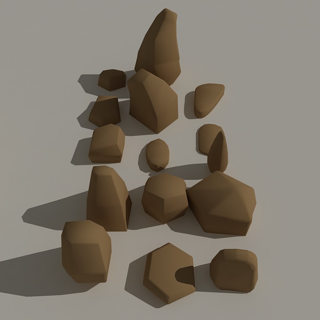Cartoon Rock 3D Model - TurboSquid 1285385