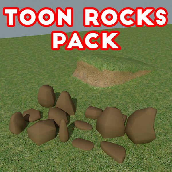 3D модель Toon Rock - TurboSquid 1285385