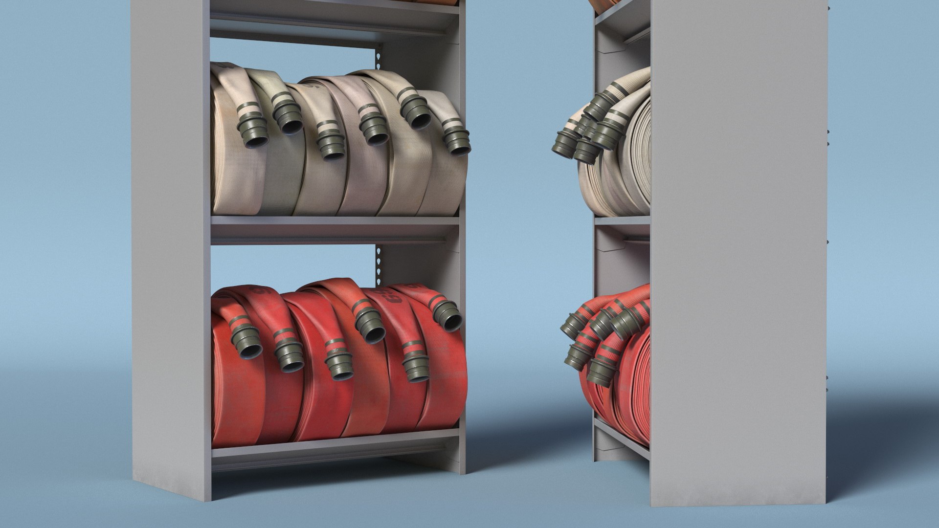 Fire Hose Storage Rack Model - TurboSquid 2387172