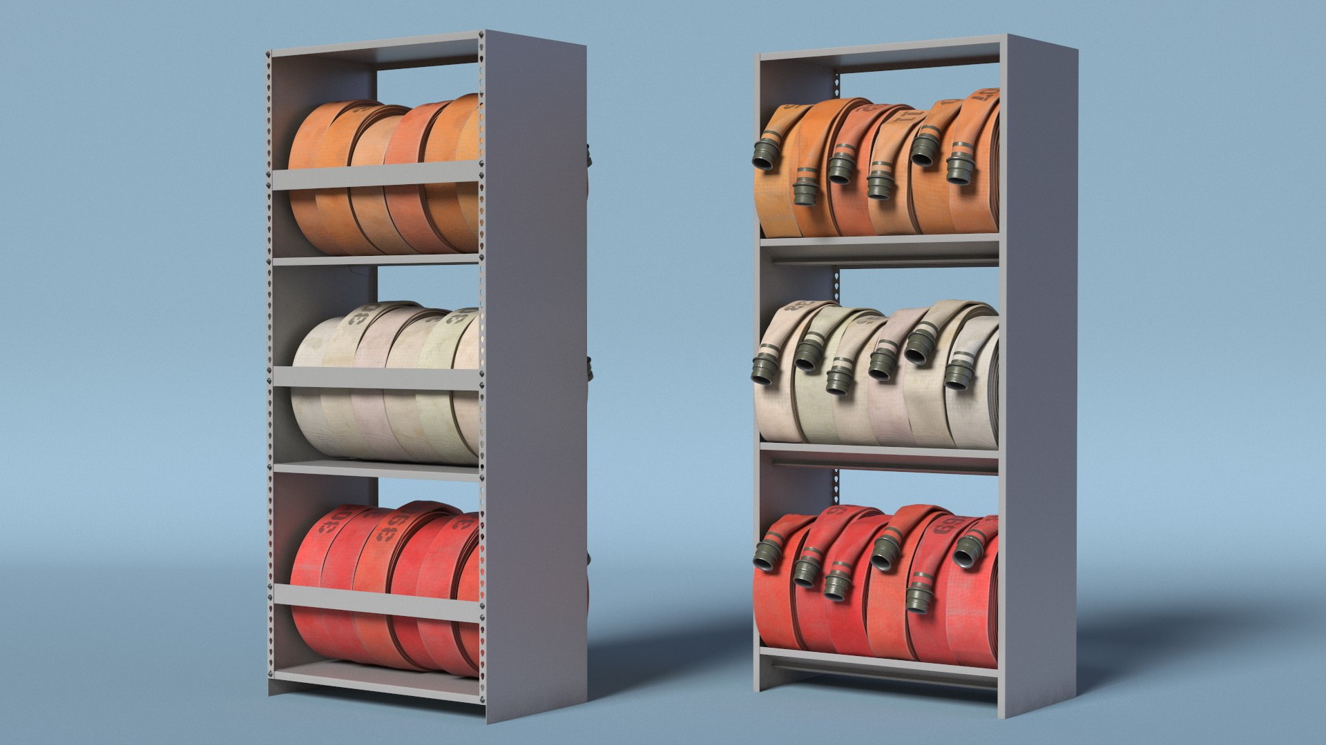 Fire Hose Storage Rack Model - TurboSquid 2387172