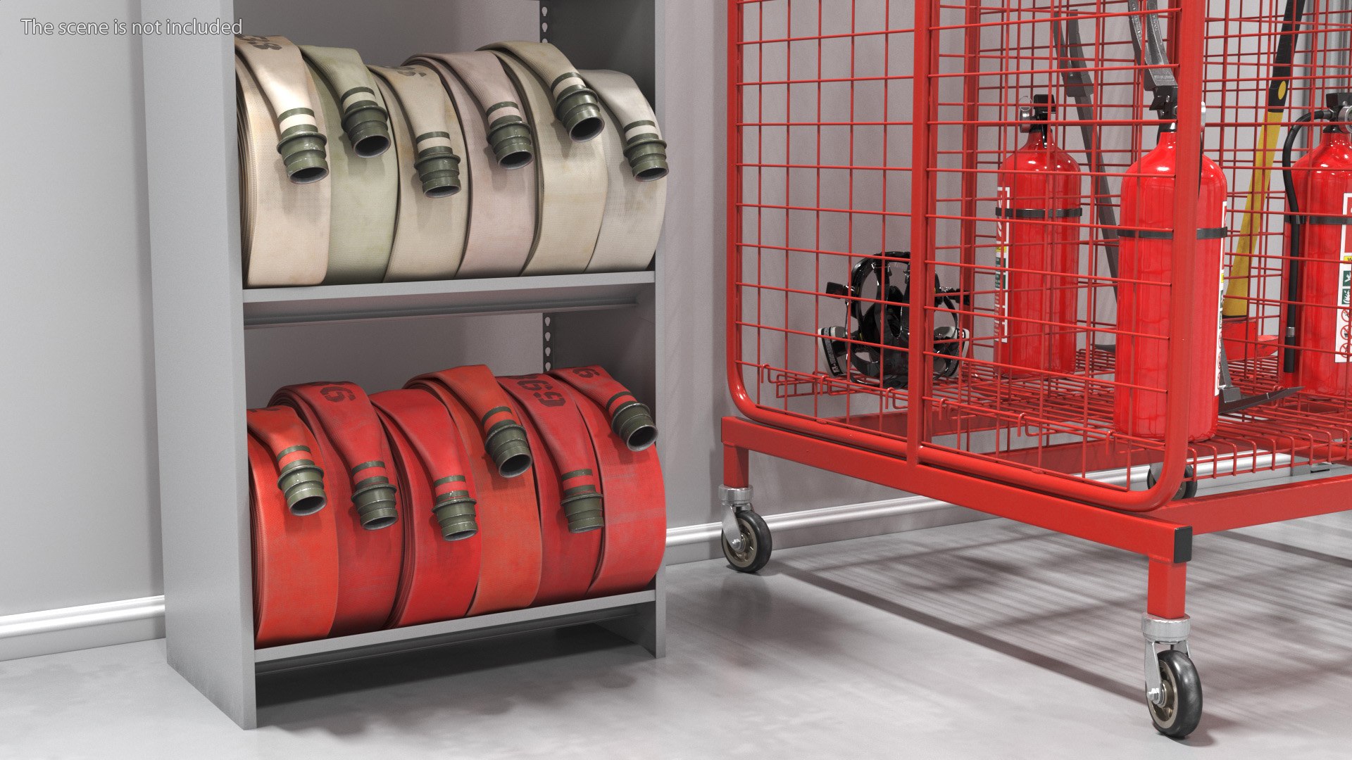 Fire Hose Storage Rack Model - TurboSquid 2387172