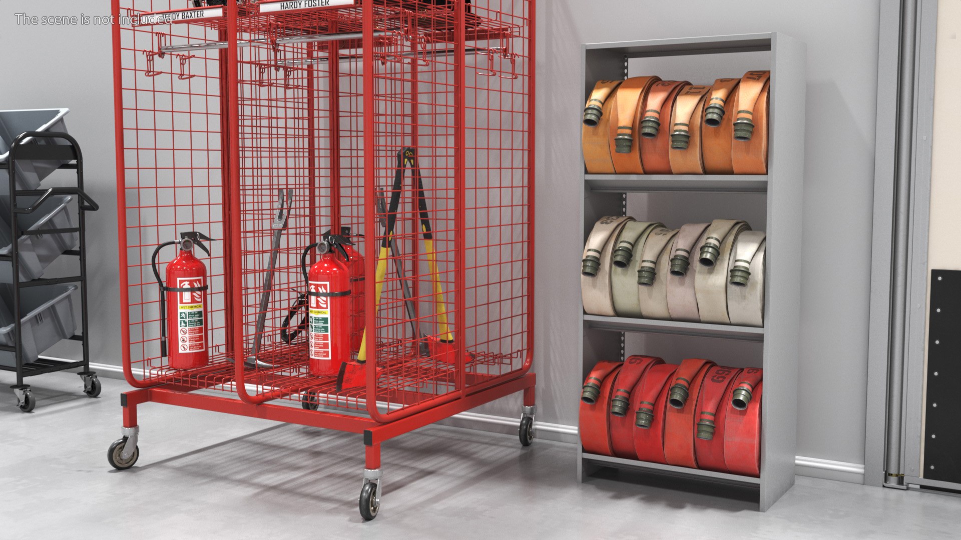 Fire Hose Storage Rack Model - TurboSquid 2387172