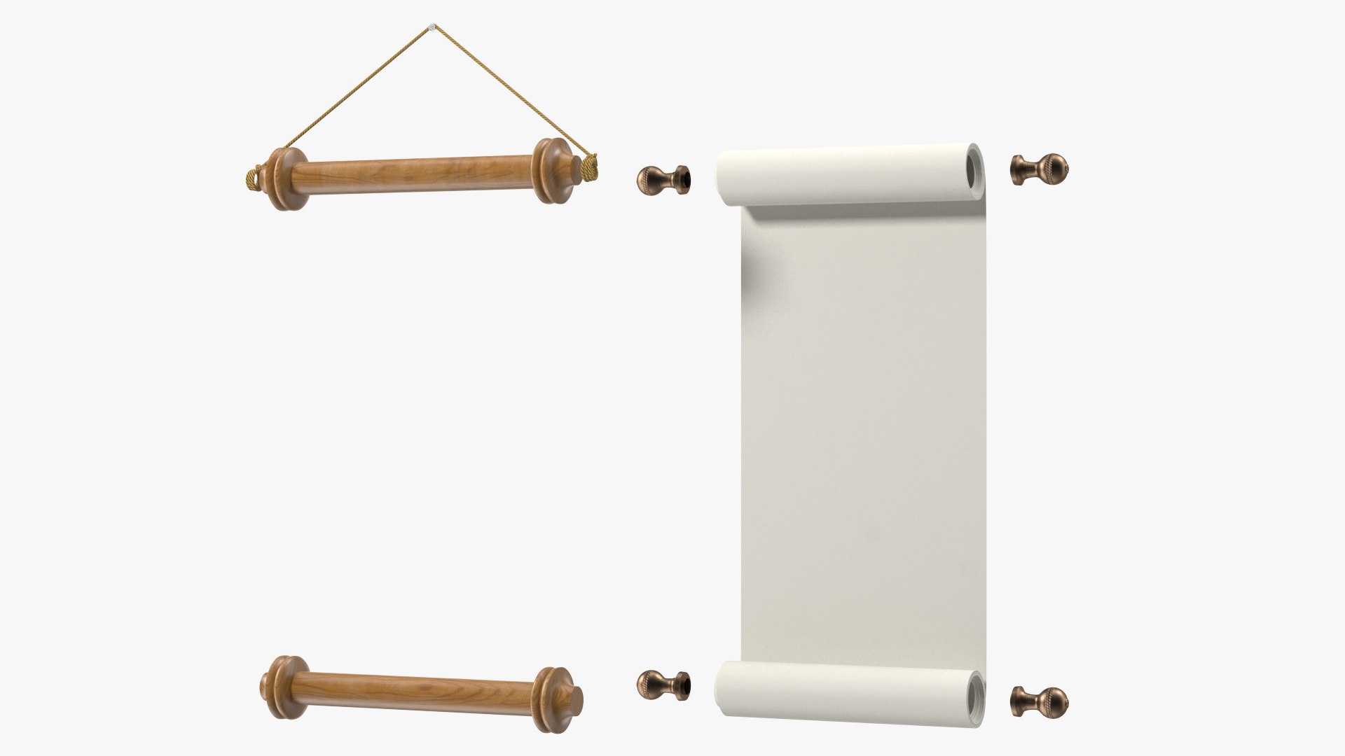 3D Paper Scroll Wall Hanging - TurboSquid 1781643