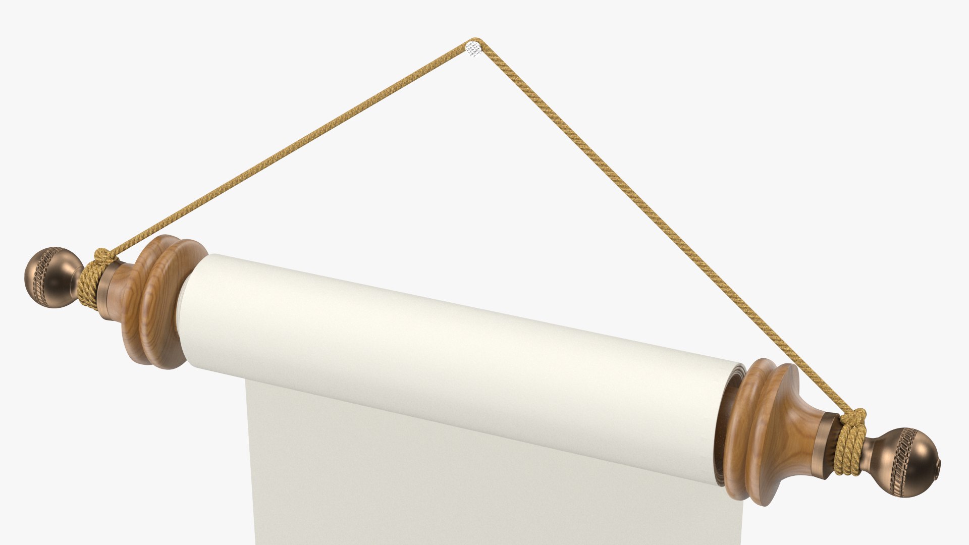 3D Paper Scroll Wall Hanging - TurboSquid 1781643