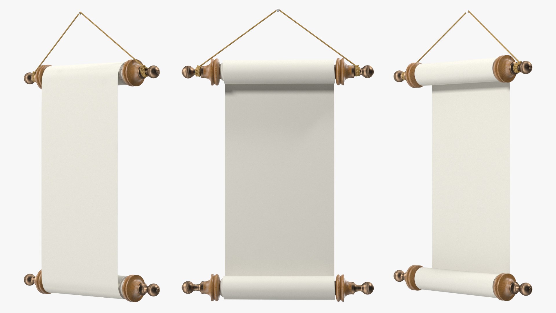 3D Paper Scroll Wall Hanging - TurboSquid 1781643