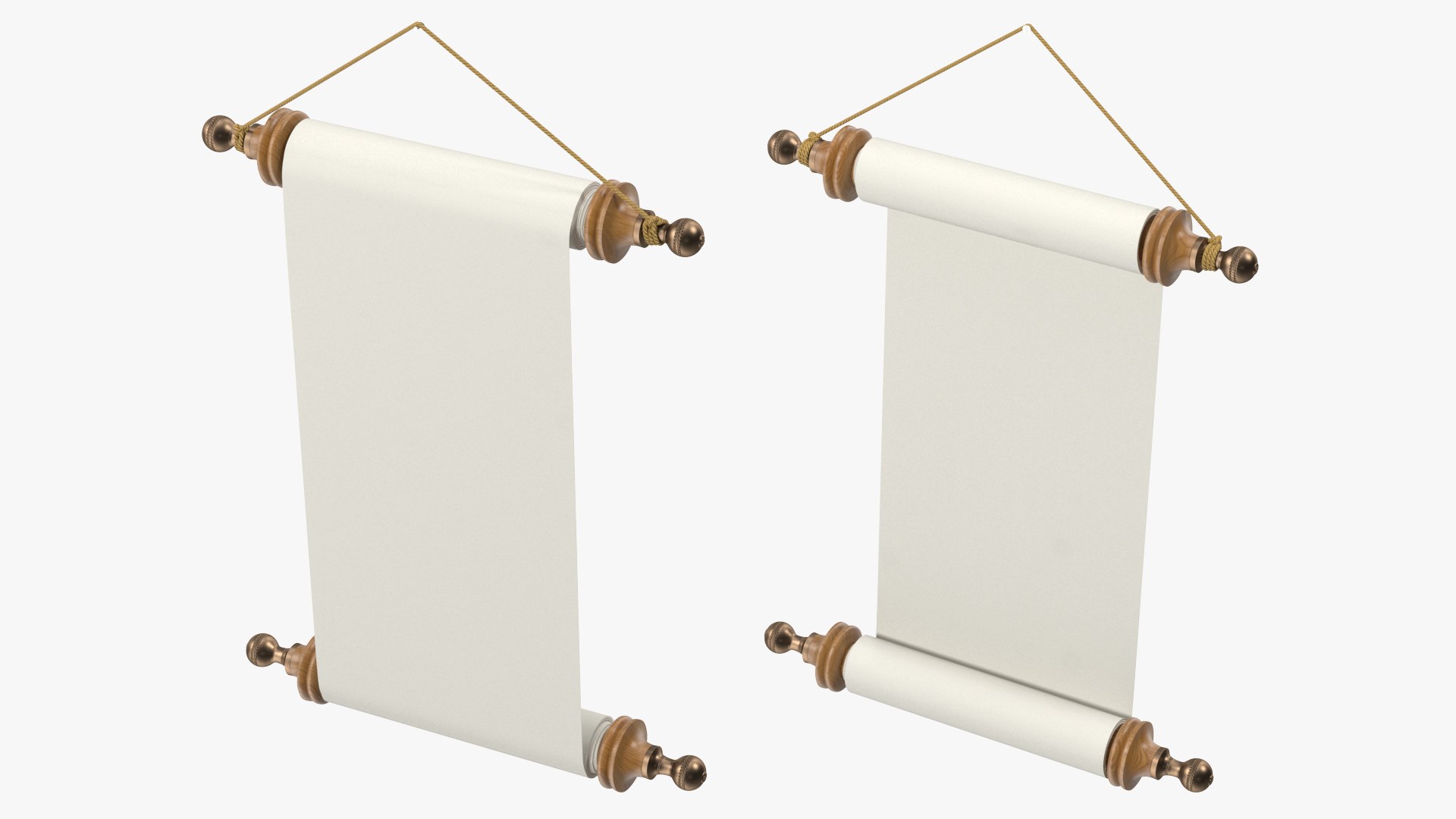 3D Paper Scroll Wall Hanging - TurboSquid 1781643