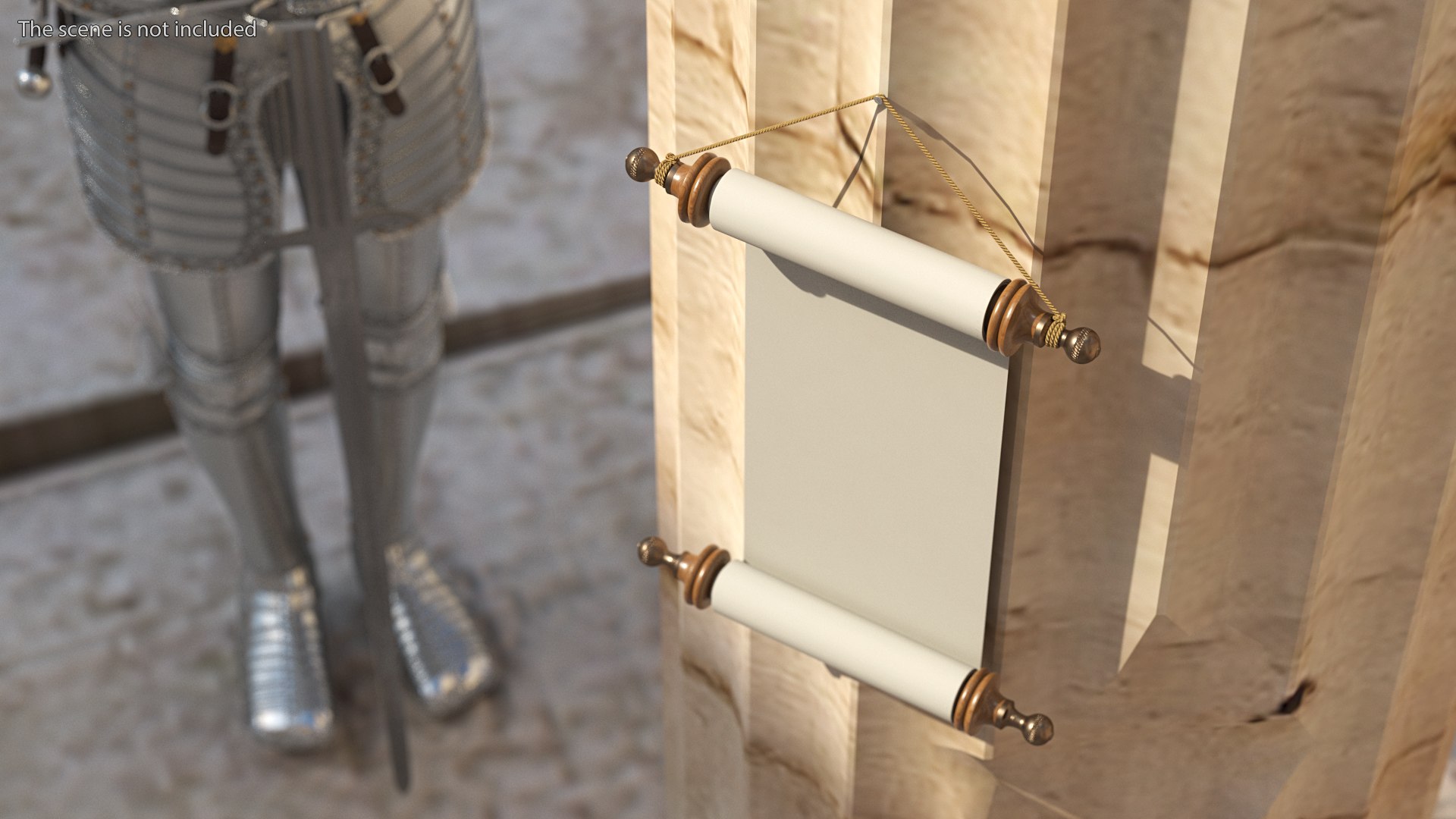 3D Paper Scroll Wall Hanging - TurboSquid 1781643