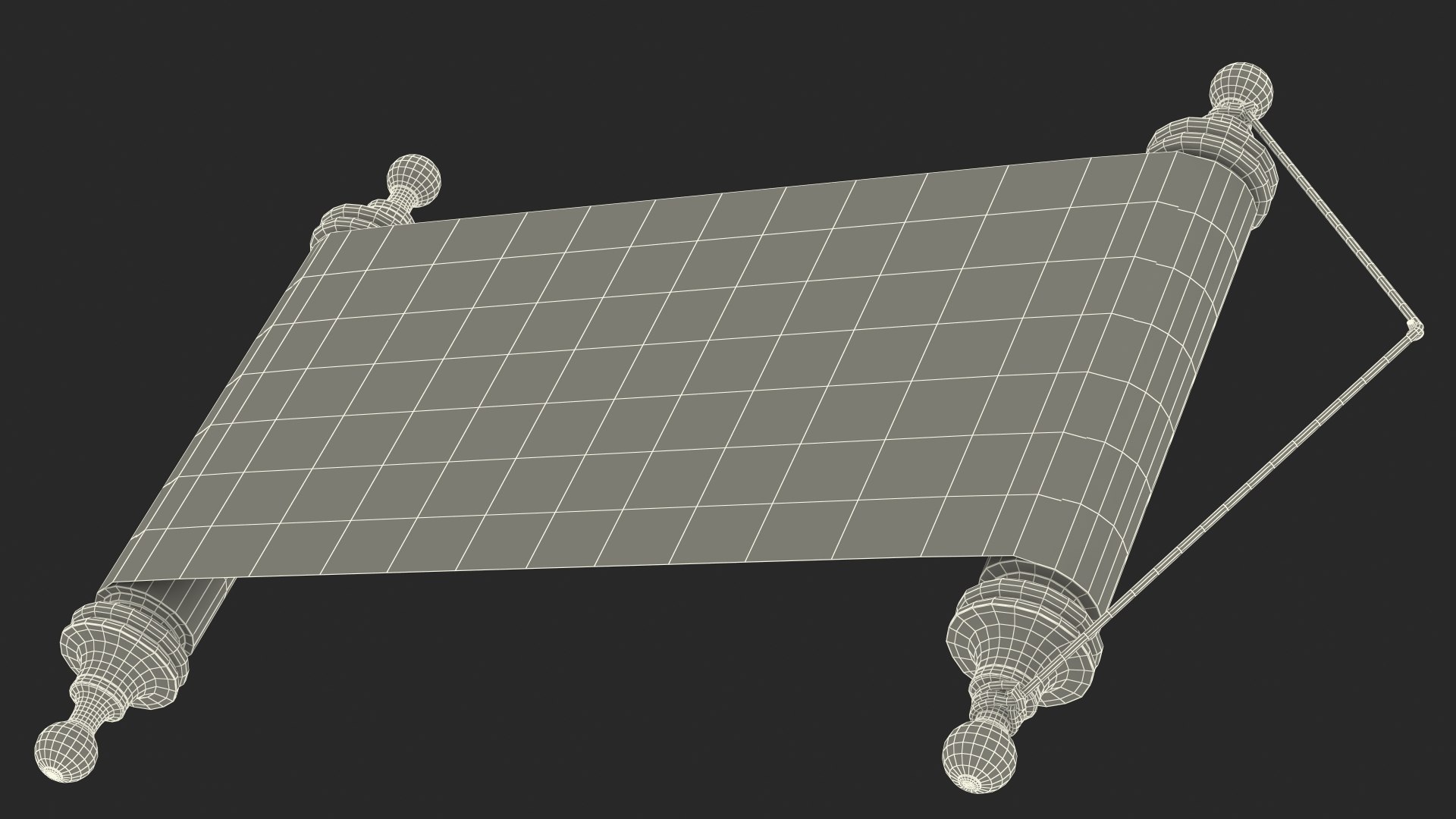 3D Paper Scroll Wall Hanging - TurboSquid 1781643