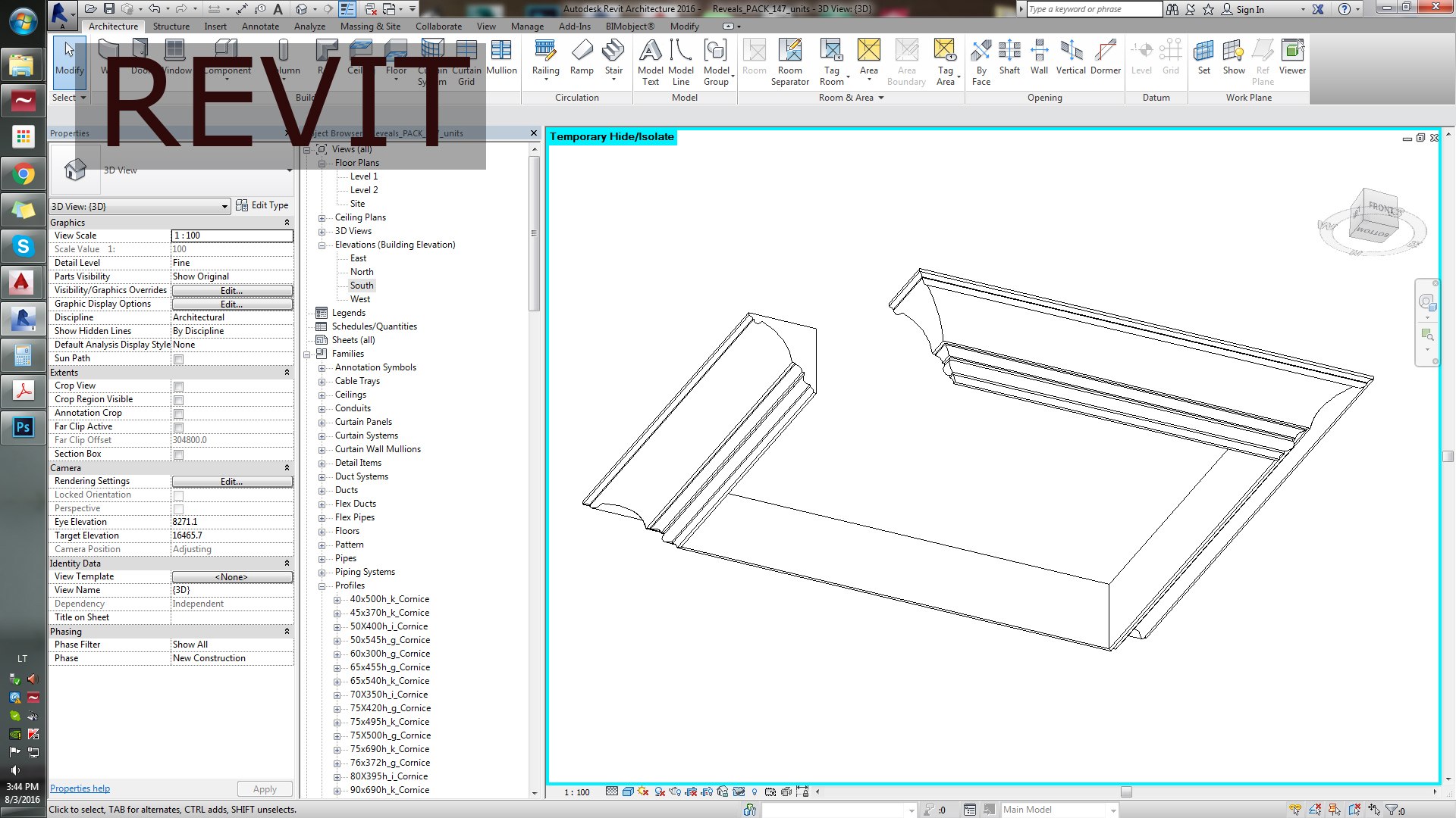 3d Model Of Moldings Profile