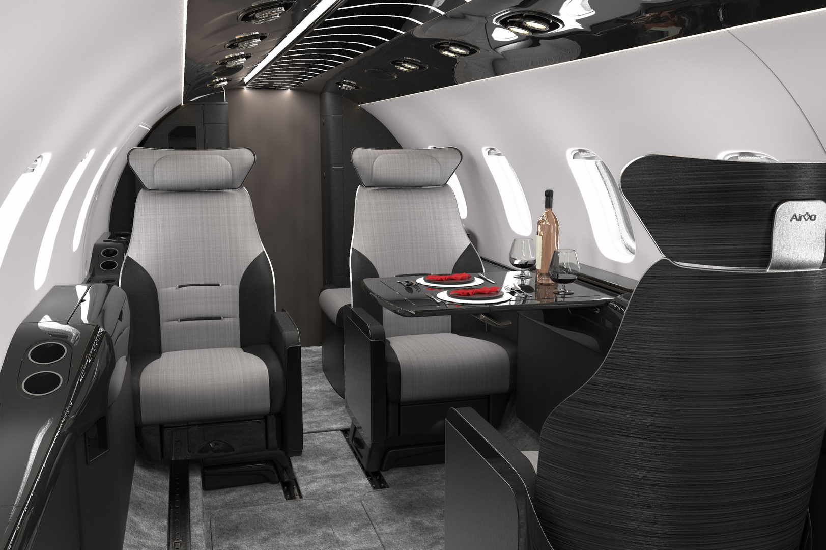 Learjet Modern Concept Interior and Private Jet Seats 3D model ...