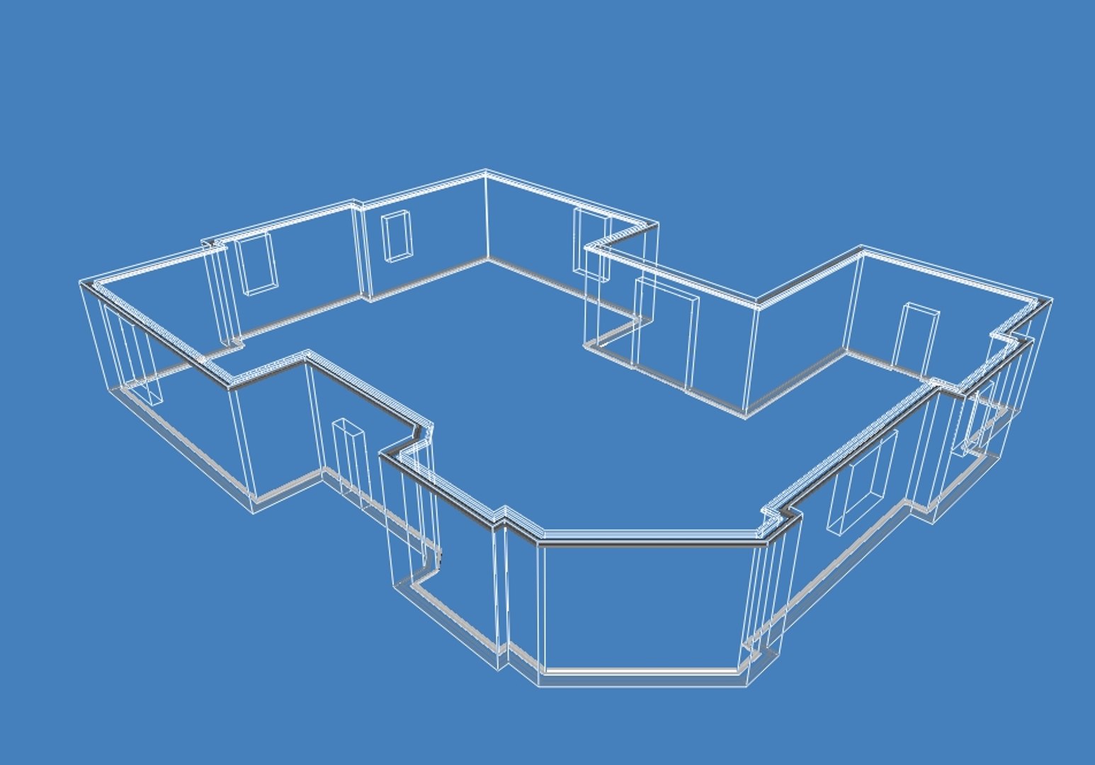 Free 3ds Model House Building