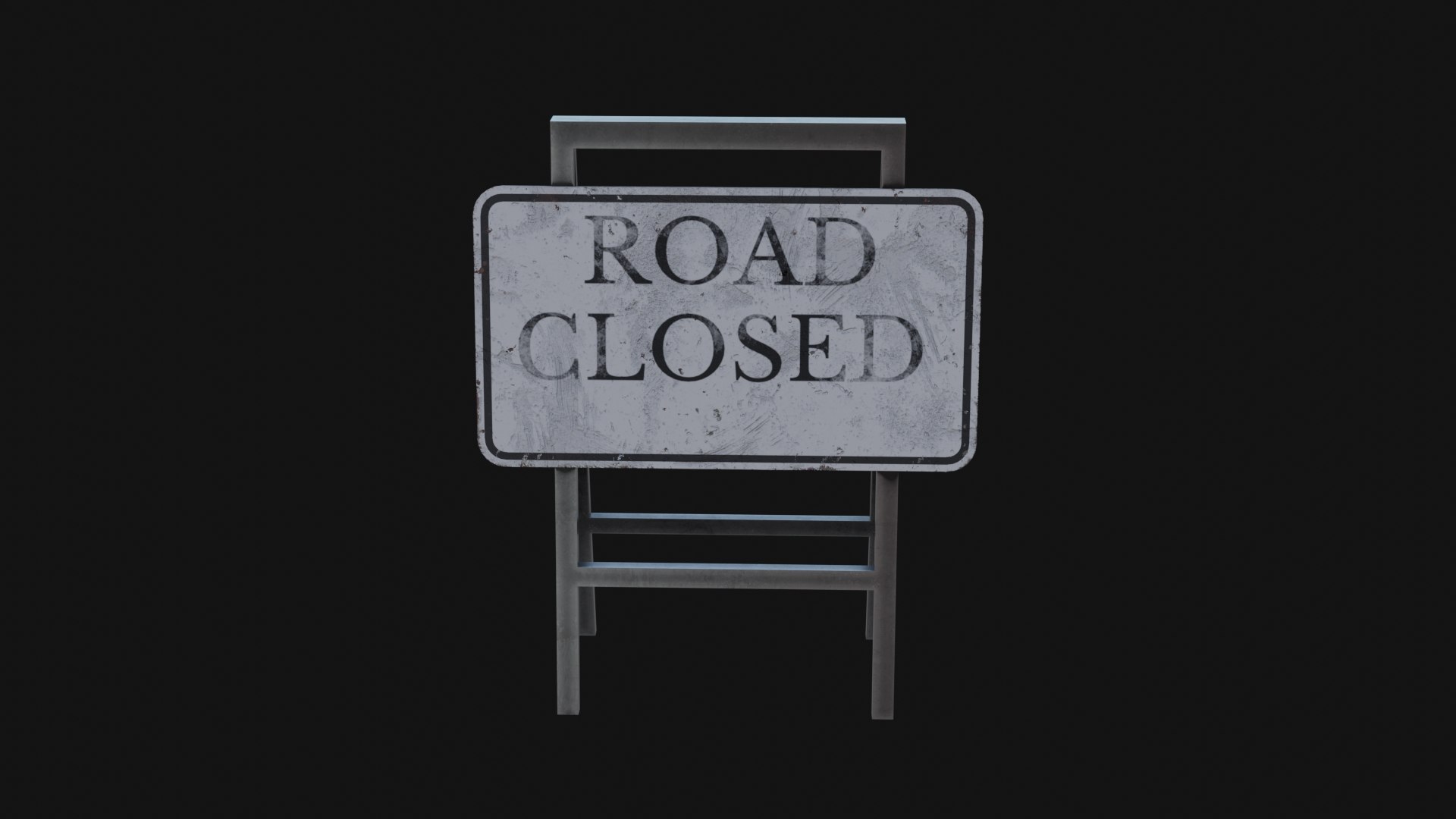 3D Barrier Road Close Model - TurboSquid 2177034