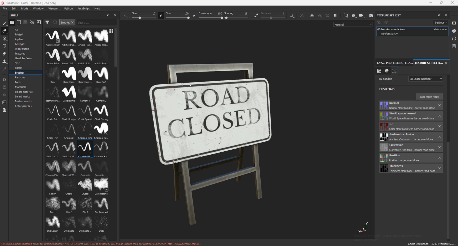 3D Barrier Road Close Model - TurboSquid 2177034