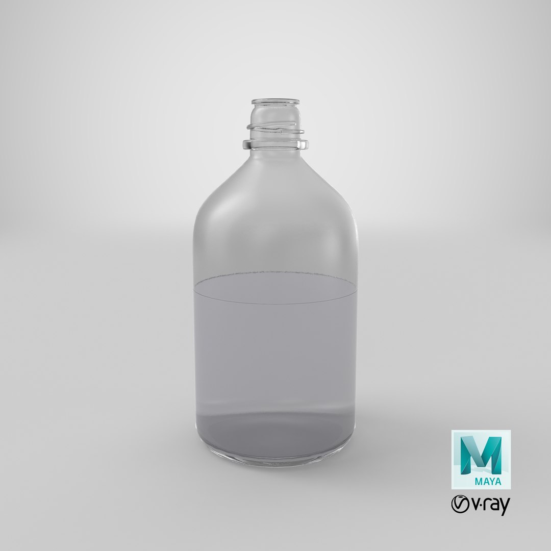 3D laboratory bottle big isopropanol - TurboSquid 1710391