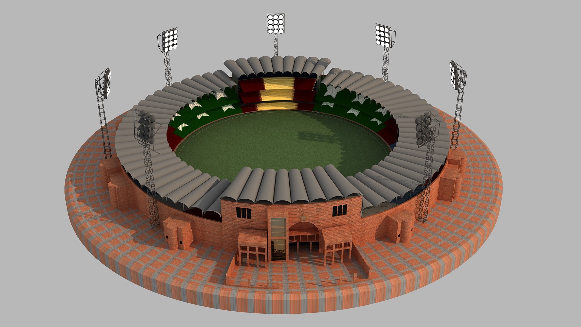 Cricket Qaddafi Stadium 3D Model - TurboSquid 1671990