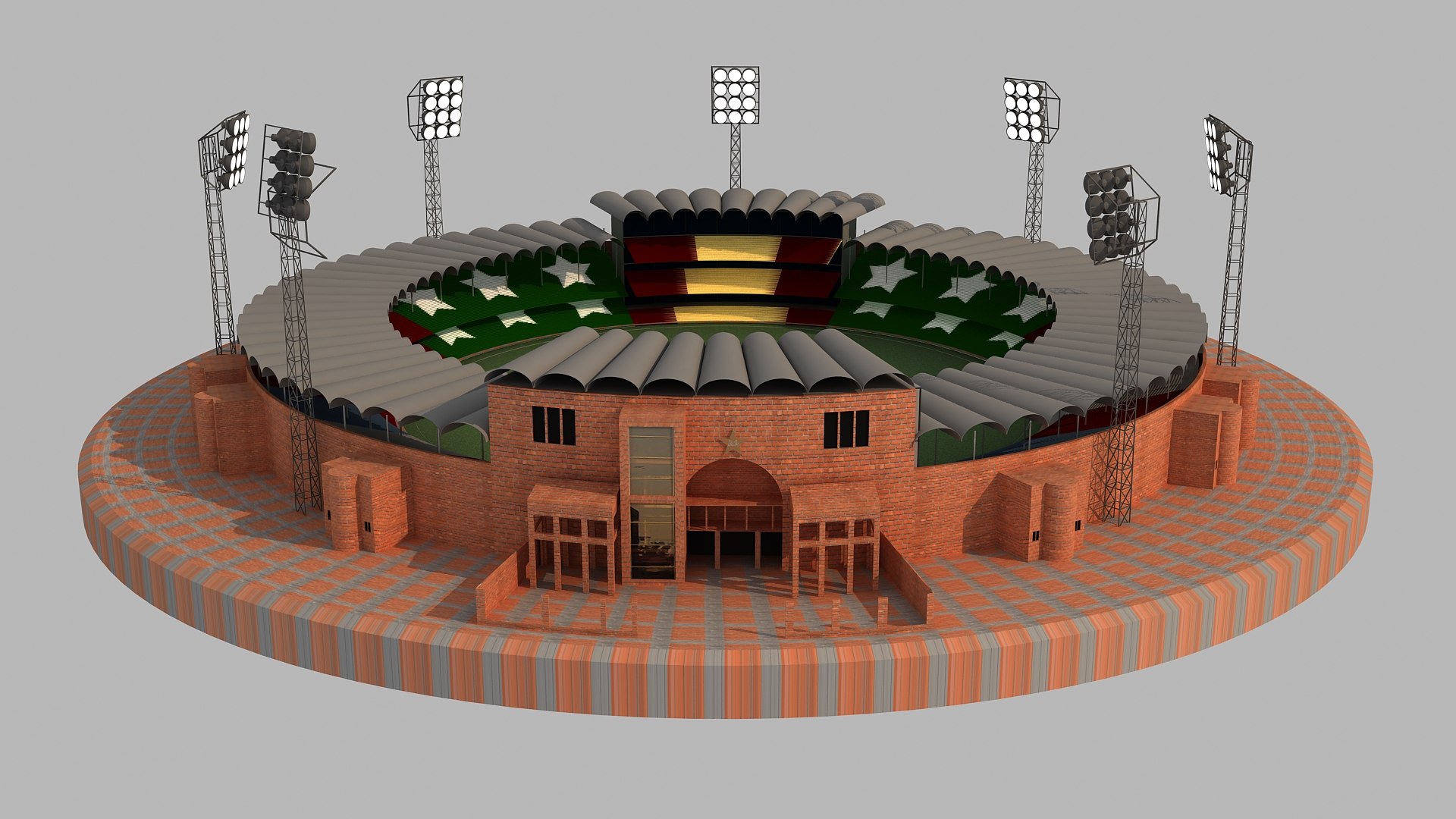 Cricket Qaddafi Stadium 3D Model - TurboSquid 1671990