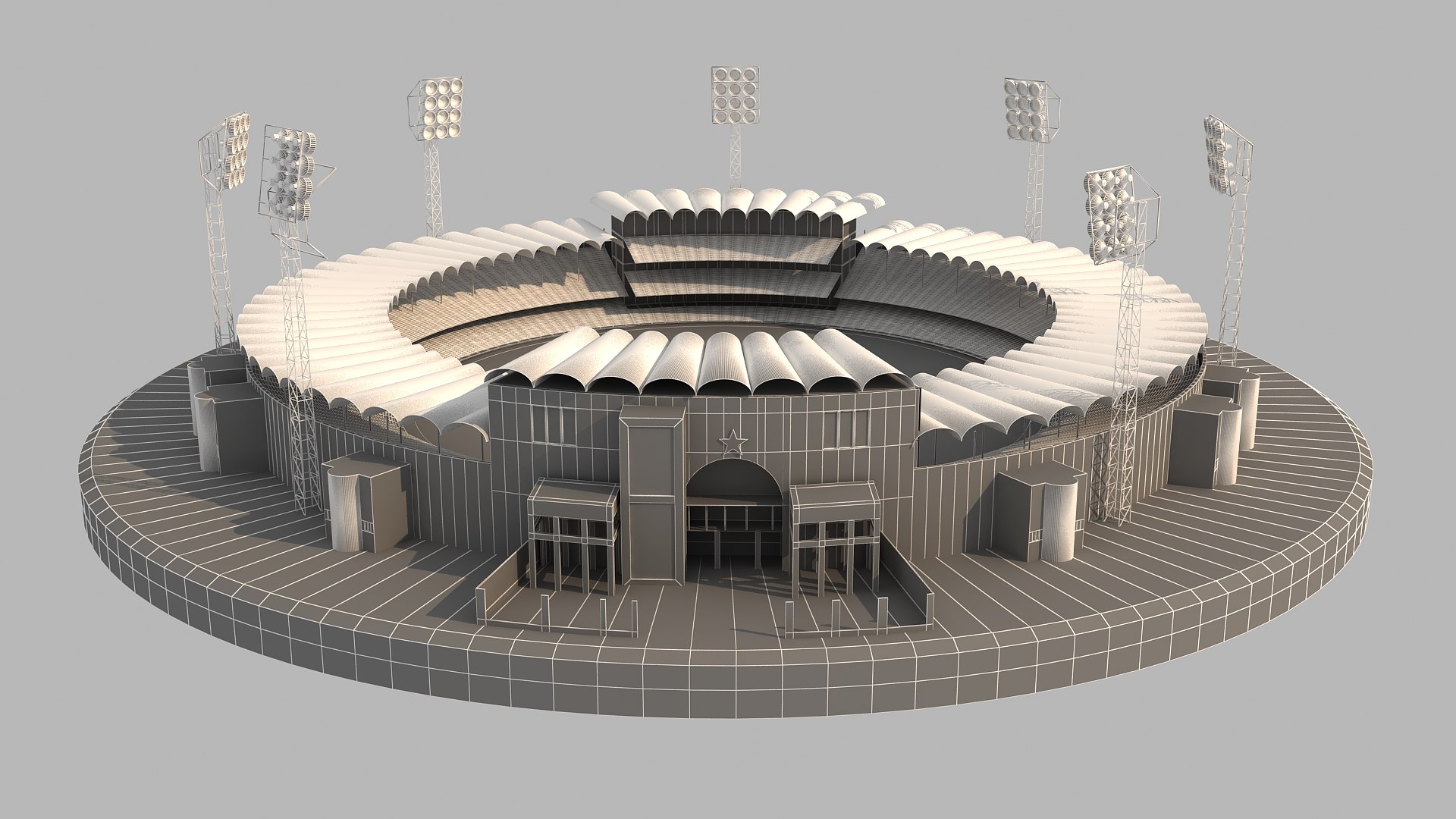 Cricket Qaddafi Stadium 3D Model - TurboSquid 1671990