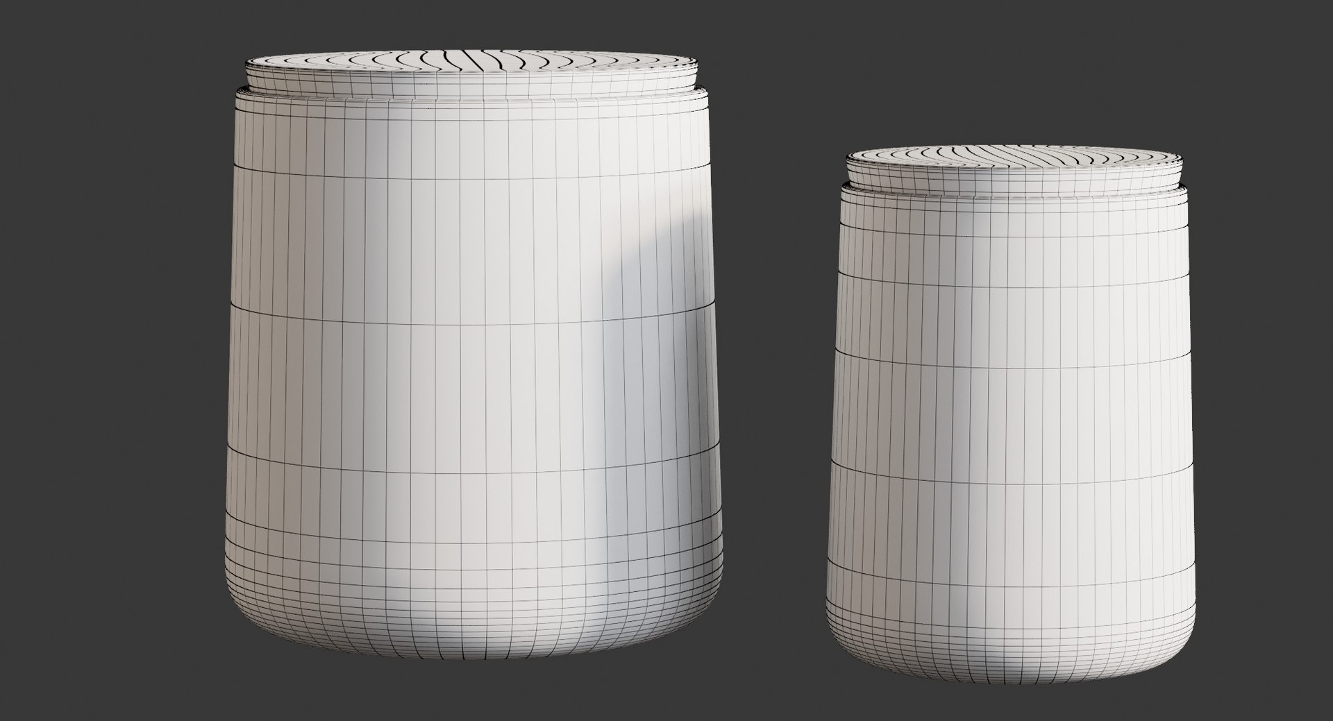 3D realistic black white canisters model - TurboSquid 1464009