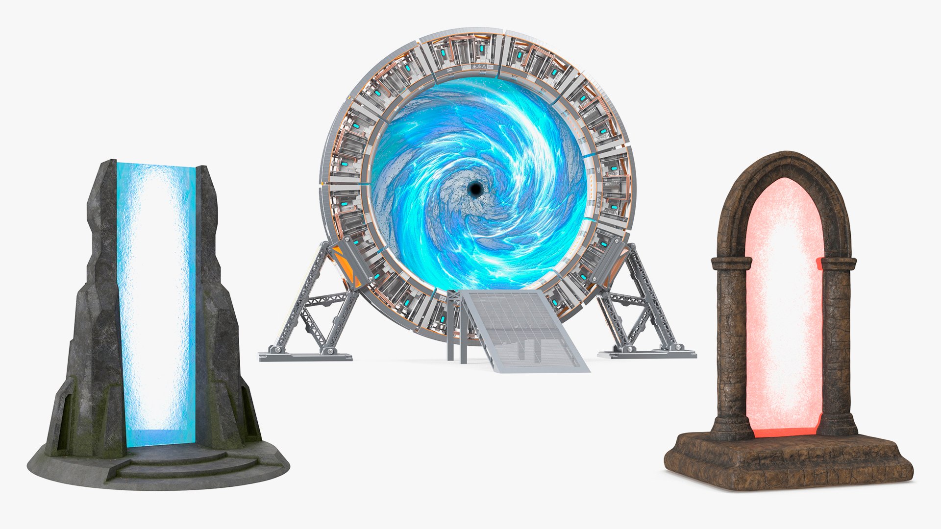 3D Fantasy Portal Gates Collection 2 model - TurboSquid 2108393