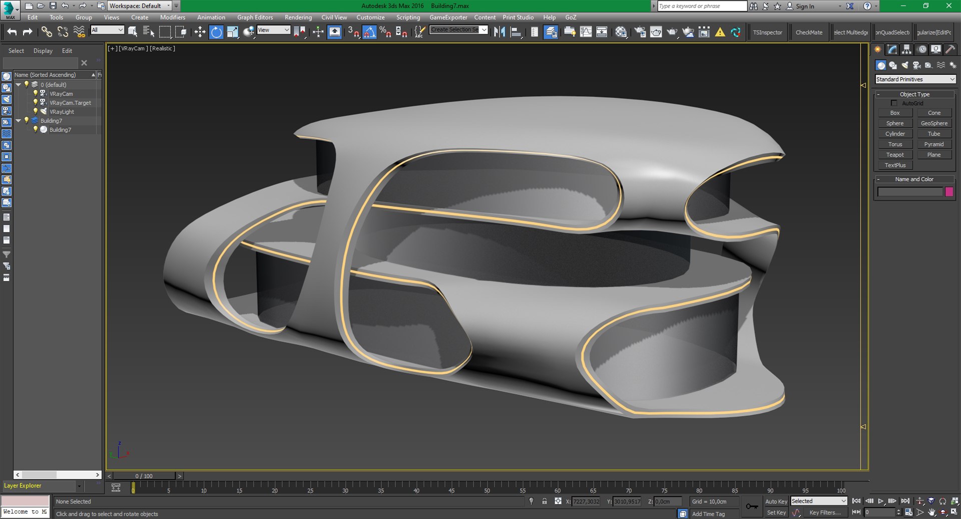 Futuristic Building 7 3D - TurboSquid 2329503
