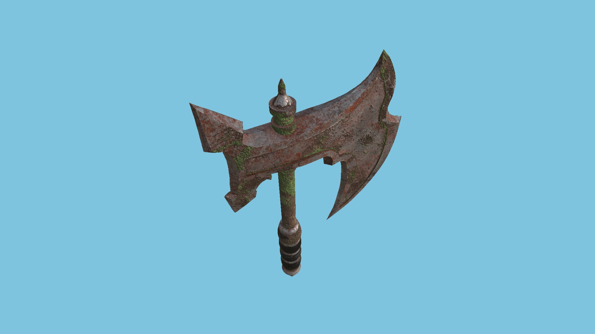 Medieval Battle Axe 06 Destroyed Rust - Fantasy Weaponry 3D ...