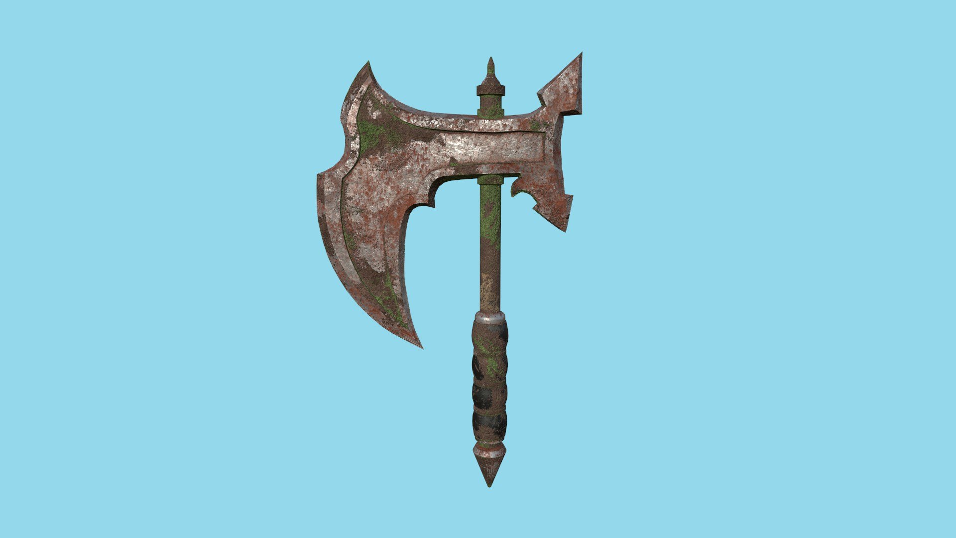 Medieval Battle Axe 06 Destroyed Rust - Fantasy Weaponry 3D ...