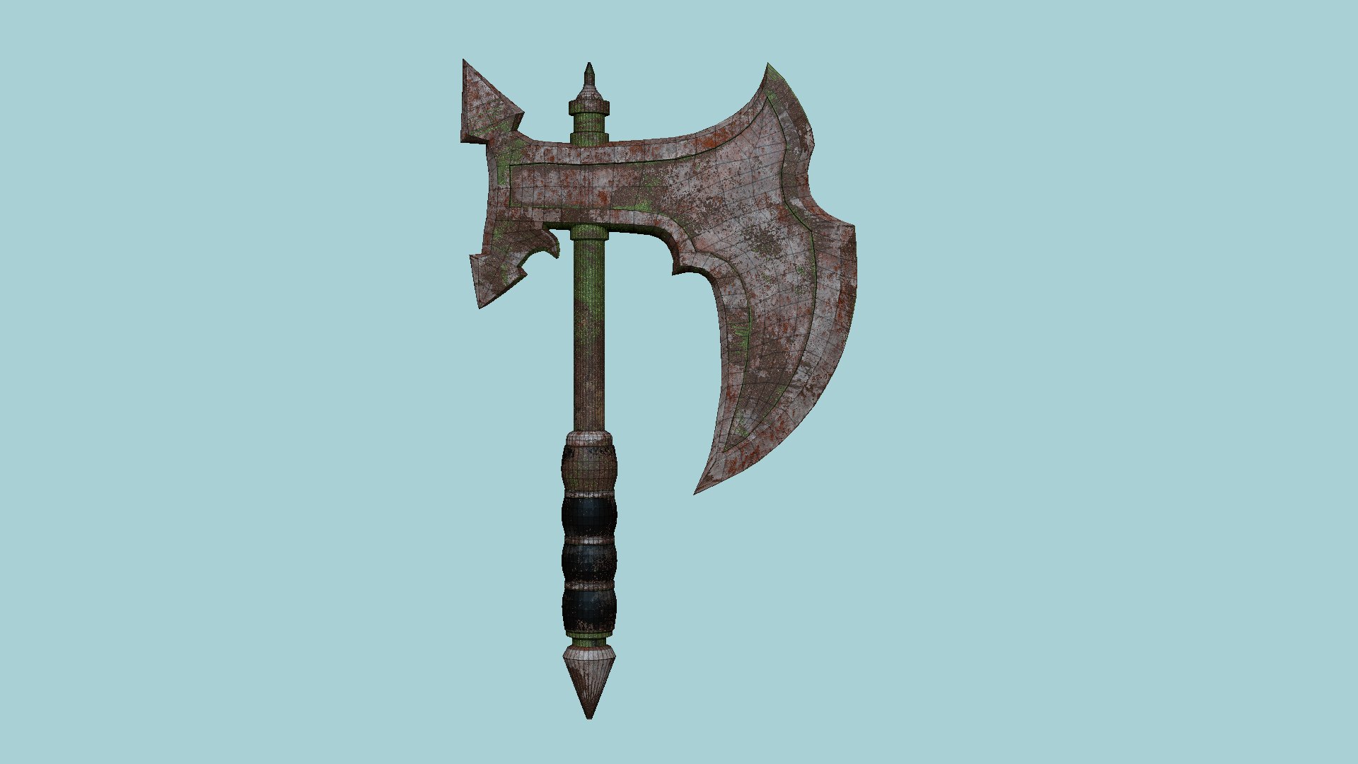 Medieval Battle Axe 06 Destroyed Rust - Fantasy Weaponry 3D ...