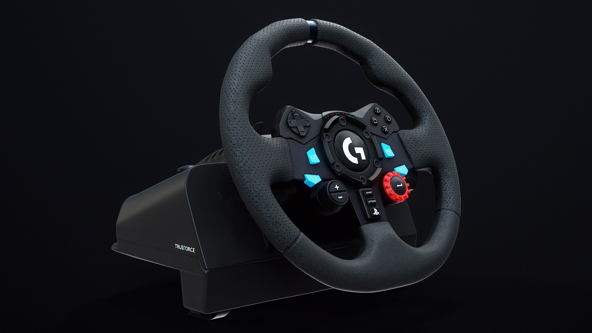 3D Logitech G29 Driving Force Racing Steering Wheel PBR - TurboSquid ...