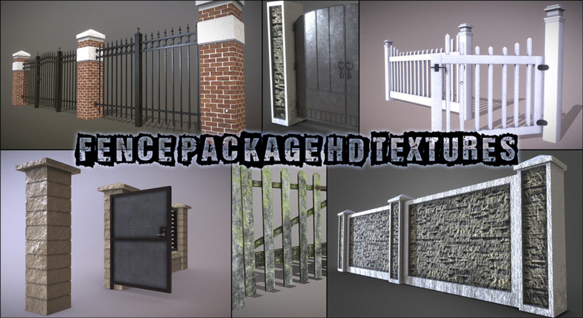3D Model Fences Package - TurboSquid 1356594