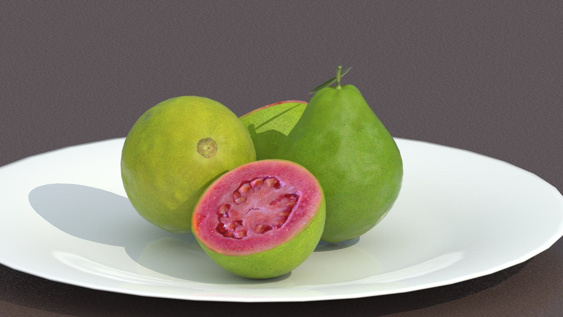 3d Dish Guavas Model