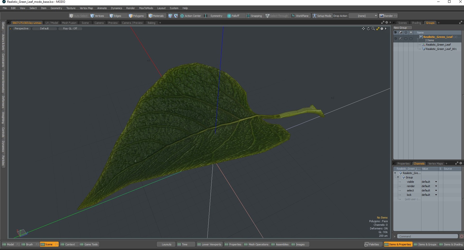 Realistic Green Leaf 3D model - TurboSquid 2146080