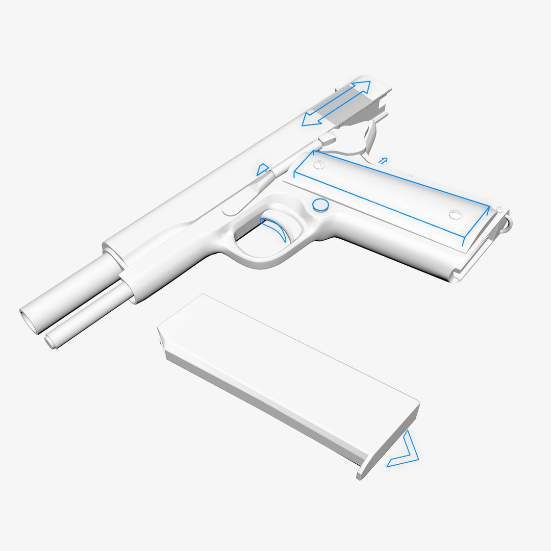 3D M1911 Pistol - Rigged Model - TurboSquid 2016473