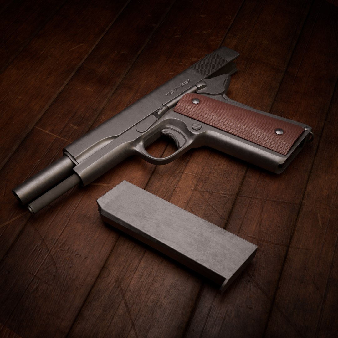 3D M1911 Pistol - Rigged Model - TurboSquid 2016473