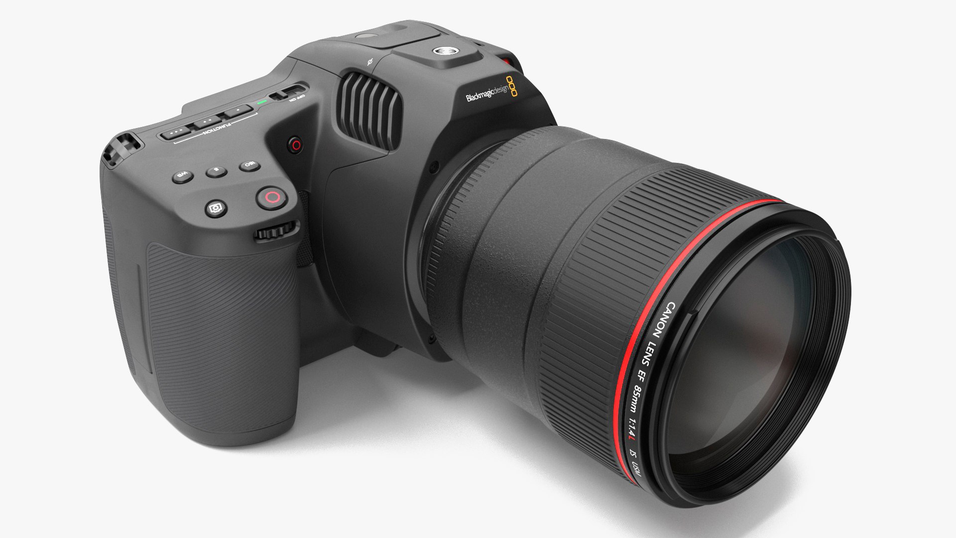 Camera Blackmagic Design 6K G2 Light On With Lens Model - TurboSquid ...