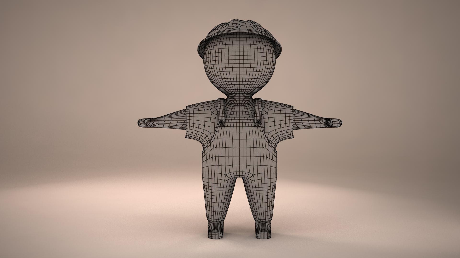 3D Model Cartoon Worker Character - TurboSquid 2335512