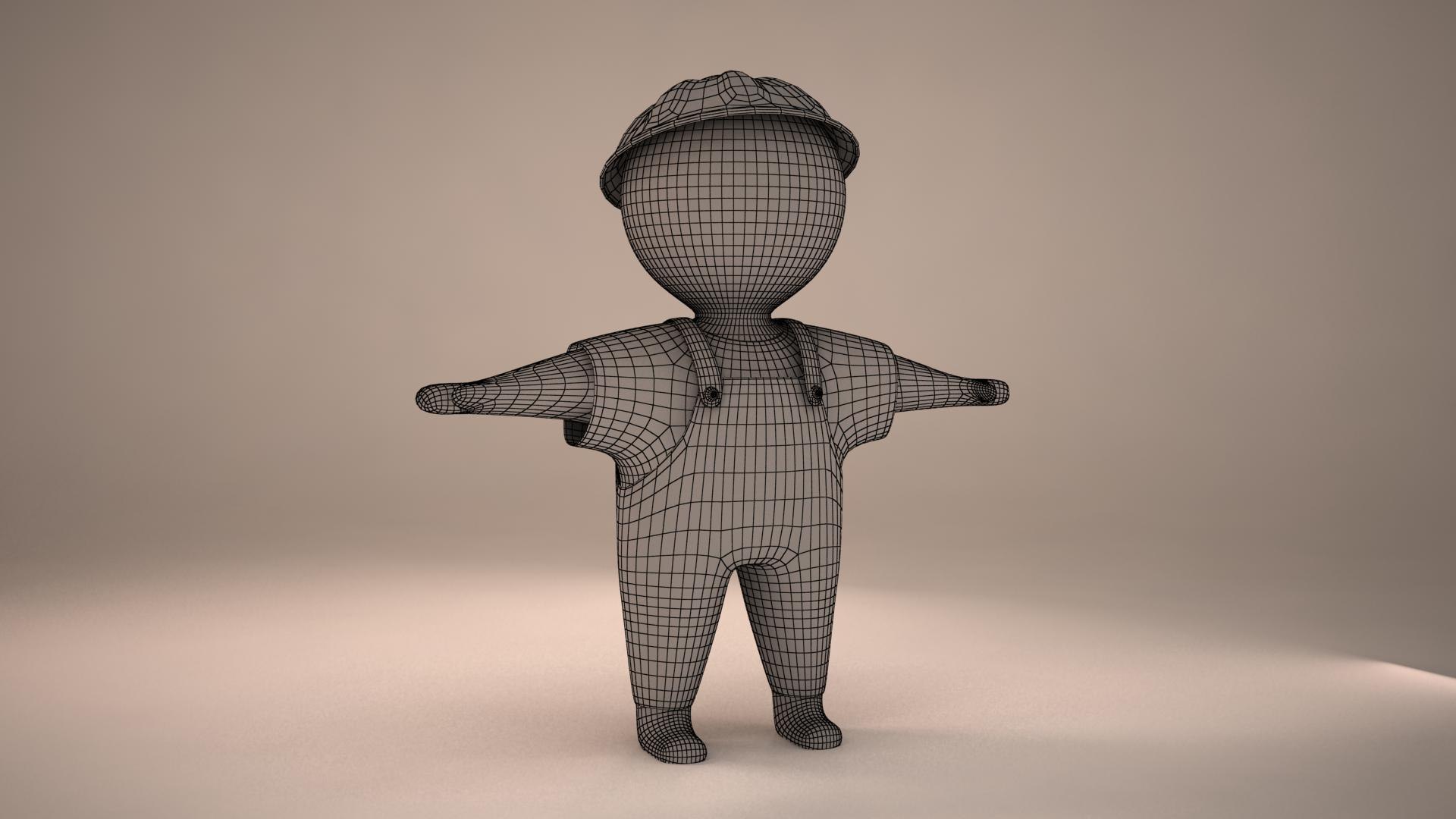 3D Model Cartoon Worker Character - TurboSquid 2335512