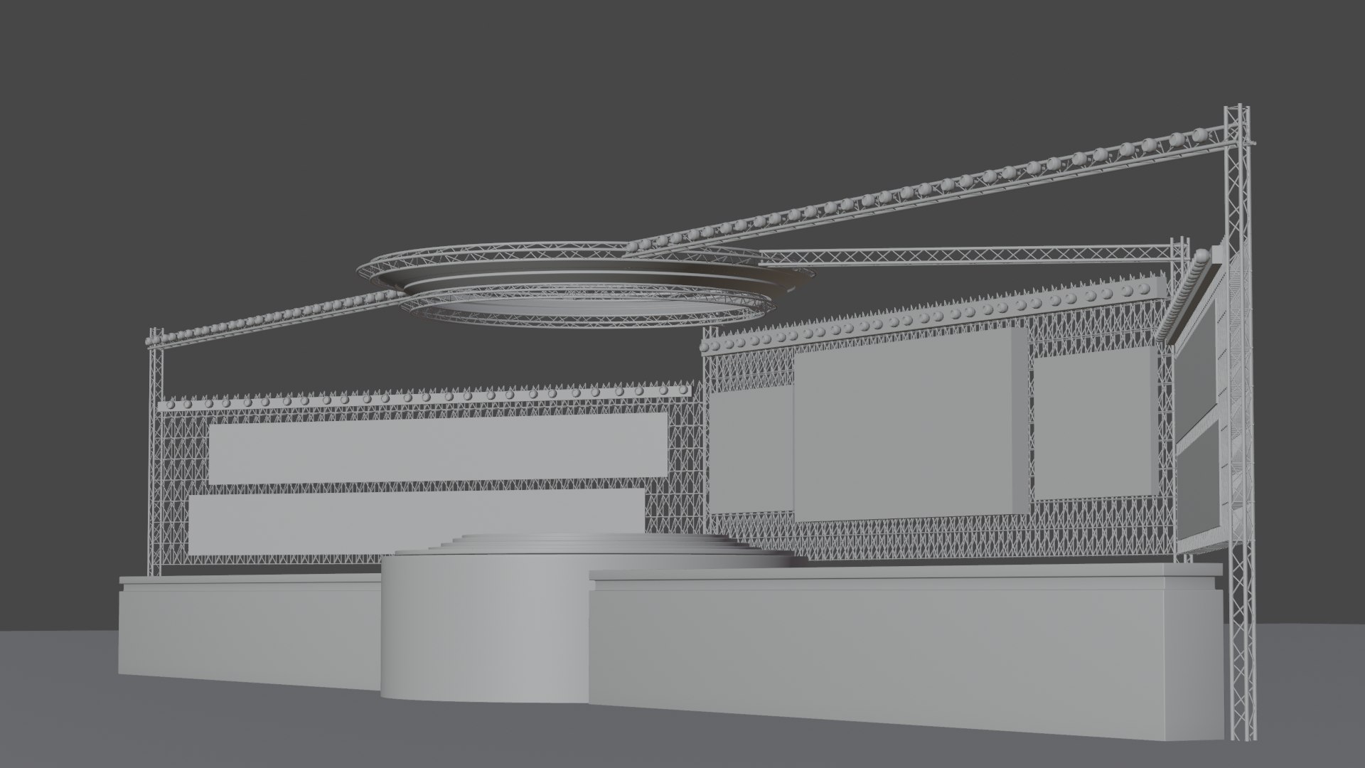 3D Entertainment Concert Event Stage 3D with Colorful Light model ...