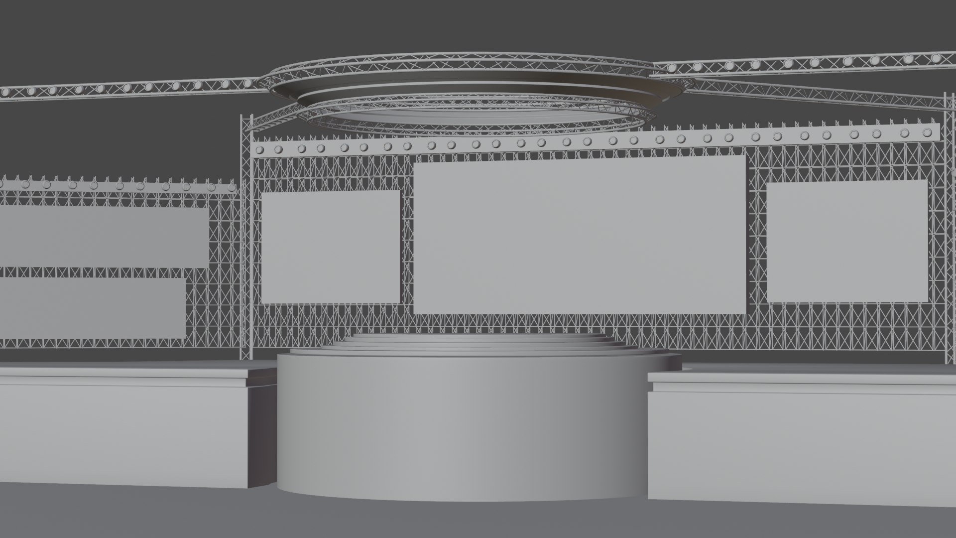 3D Entertainment Concert Event Stage 3D with Colorful Light model ...