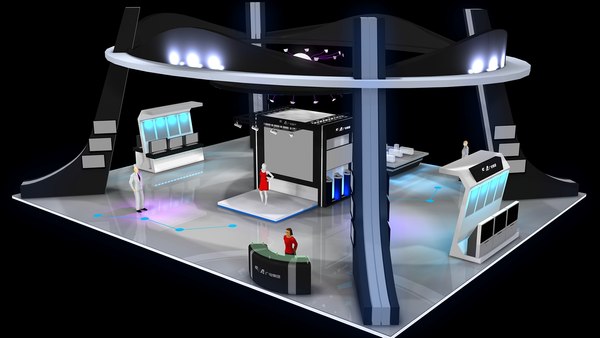 Island exhibition stand 3D model - TurboSquid 1853771